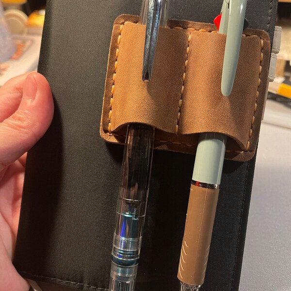 Personalized Notebook Pencil Clip Holder Journal, Handmade Leather 2 ...