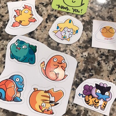 Starter Pokemon Stickers - Etsy