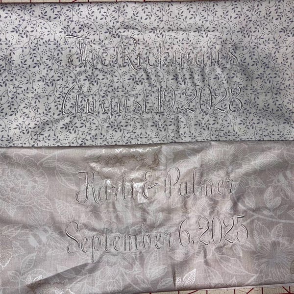 Red Crab Script Embroidery Font Formats Bx (which Converts to 17 ...