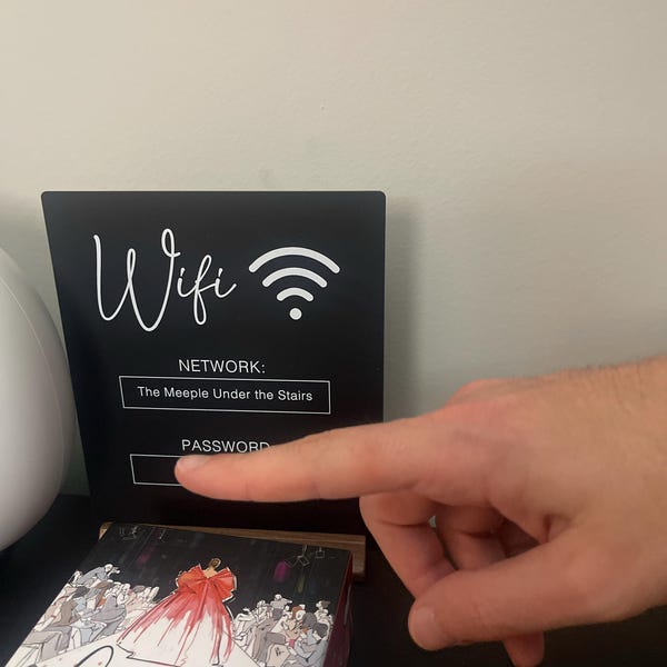 Arched QR Code Social Media Sign - 6x7.75" Scannable Table Desk Signage ...