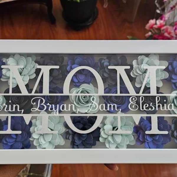 Personalized Butterfly Shadow Box | Paper Rose Gift Box | Paper Flower ...