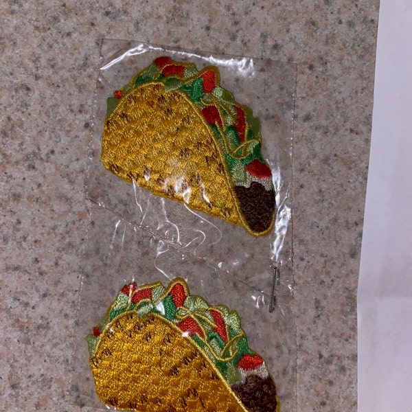Taco Applique Patch - Mexican Food Badge 2-1/8" (2-pack, Iron On) - Etsy