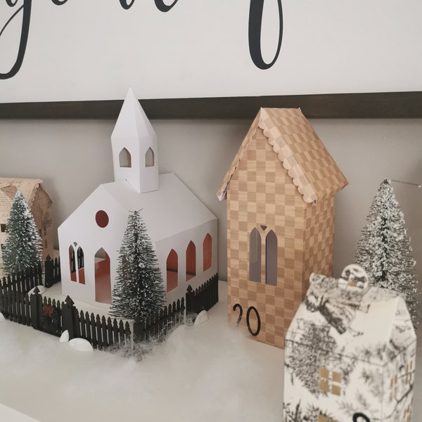 3D Paper Church SVG Cutting Files for Cricut, Scanncut2, Silhouette ...