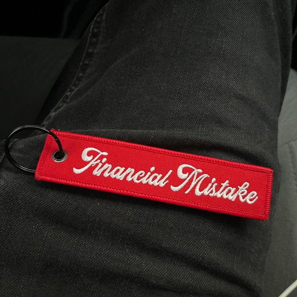 Financial Mistake Jet Tag Keychain | Red | JDM Meme Funny Sheeesh ...
