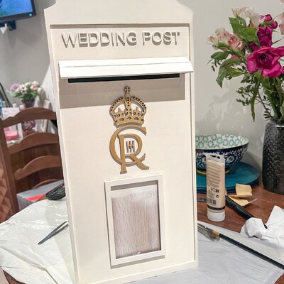 Wedding Card Post Box King Charles Edition 2024 Free Customisation DIY ...