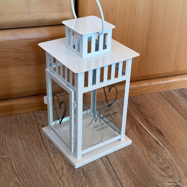 Lampe mit Spruch, Glück ist..., Tischlampe, Spruch, Deko, Wohnaccessoires, Geschenk, Lampe ...