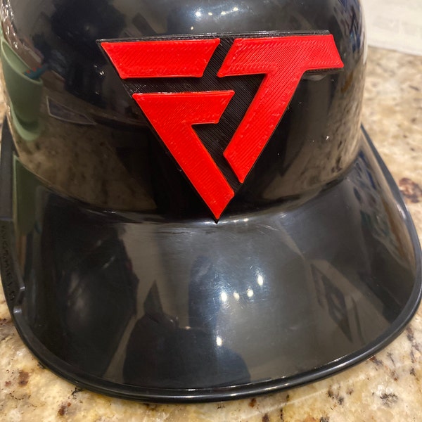 Custom 3D Baseball Helmet Decals - 3D Printed Team Logo & Number Raised ...