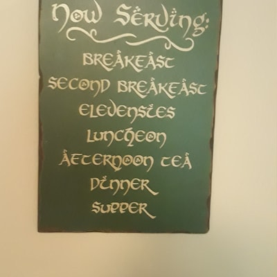 Vintage Style Hand Painted Hobbit Meals Sign / Nerd Decor - Etsy