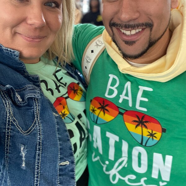 Bae Cation Vibes Shirt, Couple Shirt, Funny Vacation Shirt, Custom Tee ...