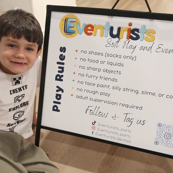 Bounce House Rules, Sidewalk Sign, A-frame Business Sign, Business Menu ...