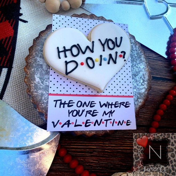 Printable Mini Cookie Card - 3.5" X 5" Happy Valentine's Day the One ...