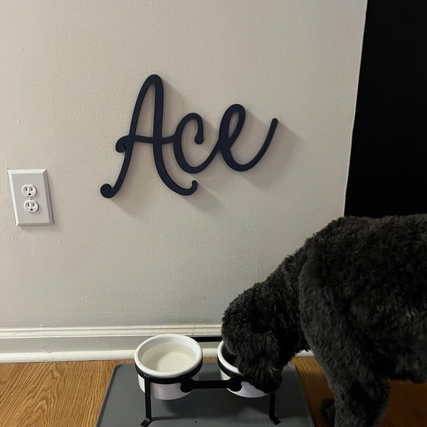 Pet Name Signs Wooden Dog Name Plaque Kennel Name Sign Dog Signs for ...