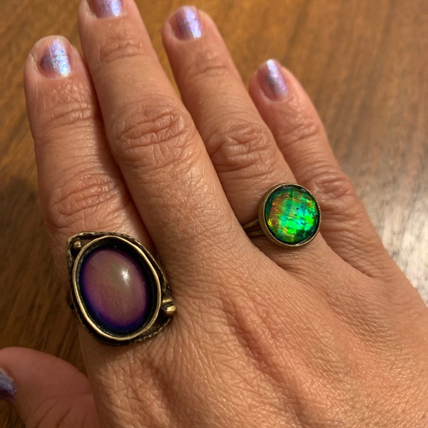 Mood Ring, Mood Jewelry, Boho Ring, Hippie Ring, Hippy Ring, 1970's ...