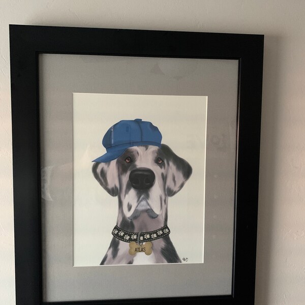 Labradoodle Black, DIGITAL DOWNLOAD Dog Portrait Custom and ...