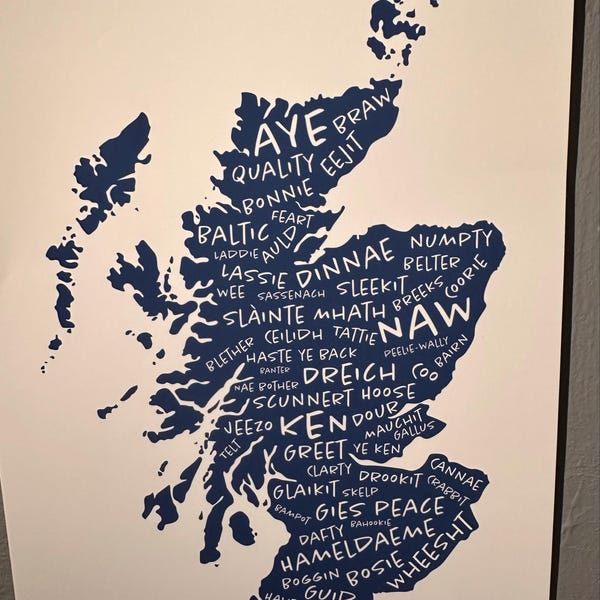 Haud Yer Wheesht Scottish Word Print Scottish Saying, Typography Print ...