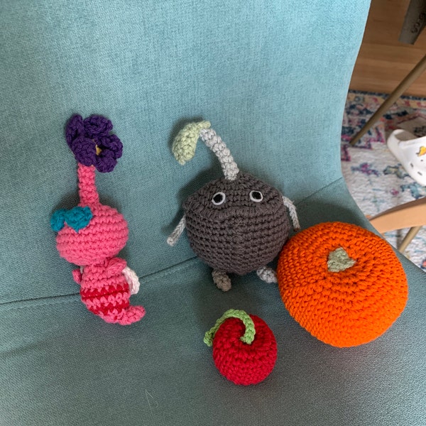 Purple, White, Rock & Winged Pikmin Crochet Pattern PDF Bundle - Video ...