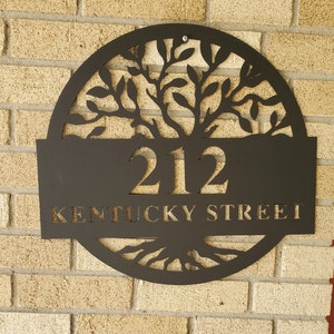 Custom Metal Address Sign, Metal House Numbers, Metal Address Plaque ...