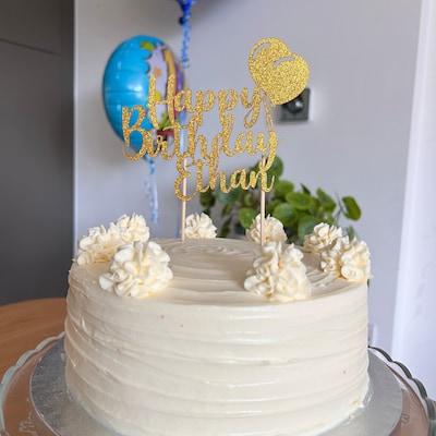 Worlds Best Dad Happy Fathers Day Dad Daddy Glitter Cake - Etsy UK