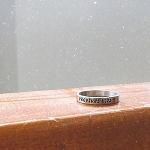 Scripture Ring, Cross Ring, Bible Verse Ring, Faith Ring, Philippians 4 ...
