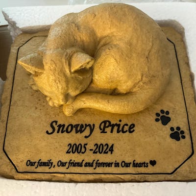 Cat Memorial Stone, Personalized Cat Memorial Gift, Cat Grave Markers ...
