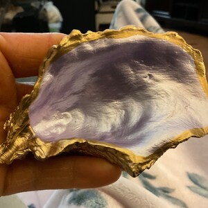 READY TO SHIP Decorative Oyster Shell Ring Dish, Multi Colored Oyster ...