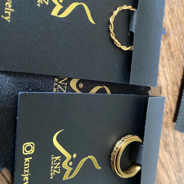 Fidget Gold Ring | Quran Jewelry | 18k Gold Plated Jewelry | Waterproof ...
