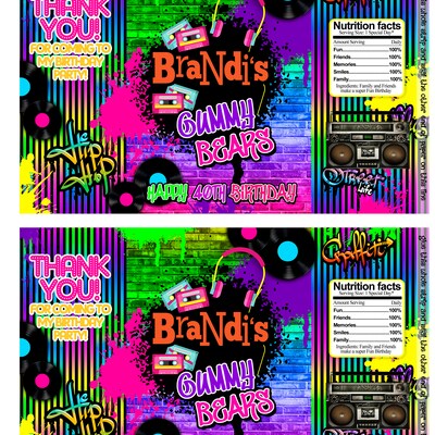 GRAFFITI POP ROCKS, Graffiti Retro 80s 90s Pop Rocks Wrapper Template ...