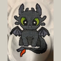 Toothless Cross Stitch Pattern Dragon Cross Stitch How to Train Your ...