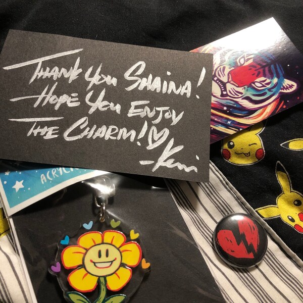 Undertale Flowey 1.5" Doubled Sided Acrylic Charm - Keychain or Cell ...