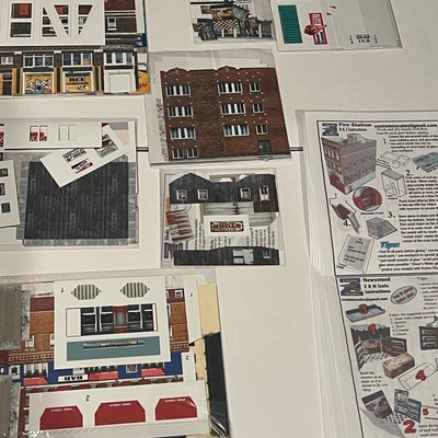 Paper Model Cardstock Building Multi Purpose Main Street - Etsy