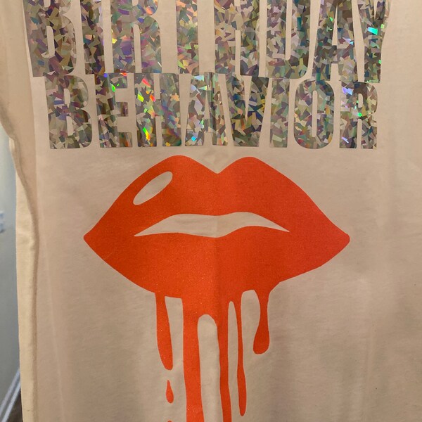 Birthday Shirt, Birthday Behavior Shirt, Holographic Birthday Shirt ...