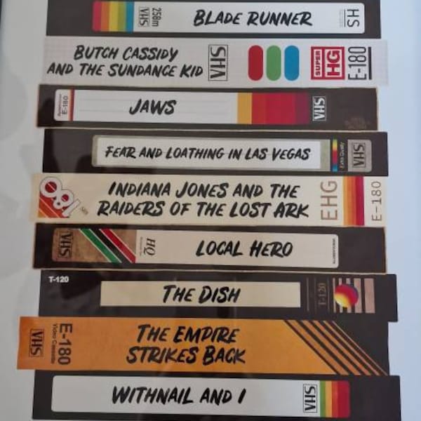 Personalised Retro Video Tape Print / Poster - Add Your Favourite ...