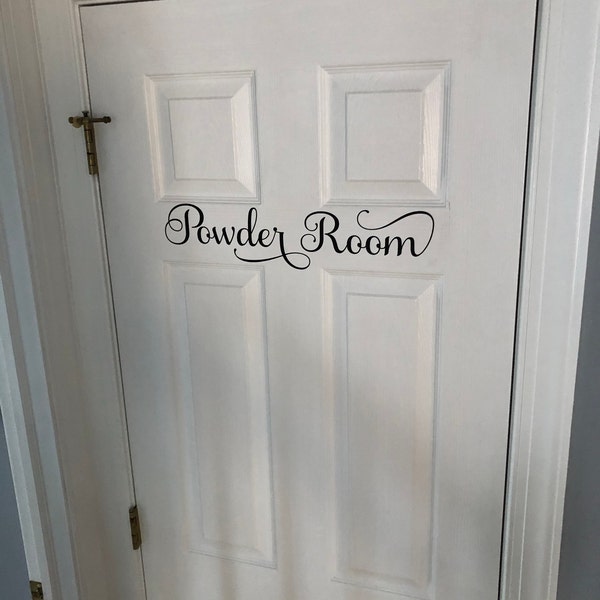 Powder Room Decal Door Decal for Powder Room or Bathroom Home or ...
