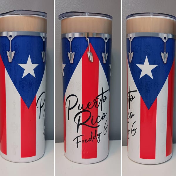 Congas With Puerto Rico Flag Skinny Tumbler Wrap - Etsy
