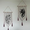 Linocut Banner Original Bat _ Limited Edition - Etsy
