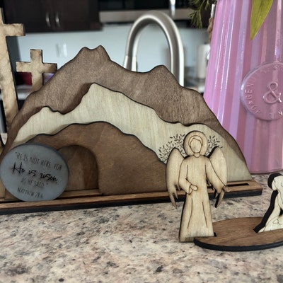 Hidden Jesus Wood Plaque, Minimalist Jesus Word Art, Laser Cut ...