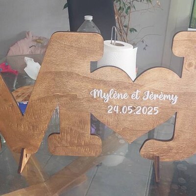 Personalized Engraved Wood Letter Guest Book Alternative/ Wedding Sign ...