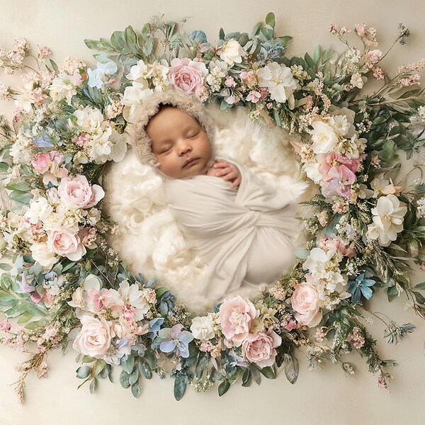 Teddy Bear Newborn Digital Backdrop , Minimal Newborn Digital Photo ...