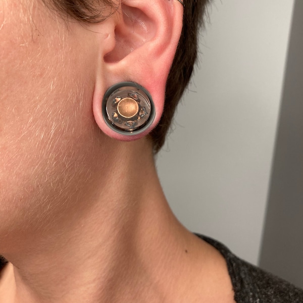 Gauged Ear - Bullet Plugs - From 5/8" to 1 1/8" - One of A Kind - 100% ...