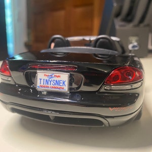 CUSTOM License Plate for Model Car to Scale Beautifully Detailed Made ...