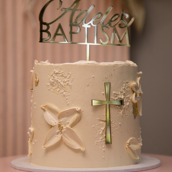 Religious Cake Topper, Wooden Cake Topper for Christening Baptism - Etsy