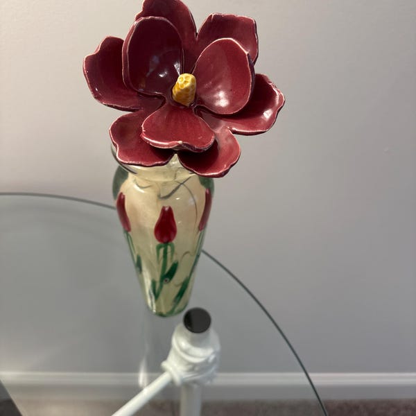 Pink Magnolia, (1 Pc), Magnolia, Pale Pink, Dusty Pink, Ceramic ...