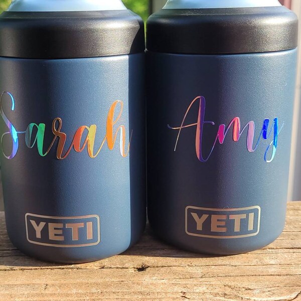 Personalized Name Vinyl Decal Custom Name Sticker Holographic Decals ...