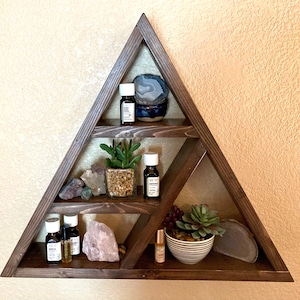 Triangle Altar Shelf With Moon Phases - Etsy