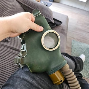 Russian Civilian Black Rubber Gas Mask GP 5M Black With Hose. Filter ...
