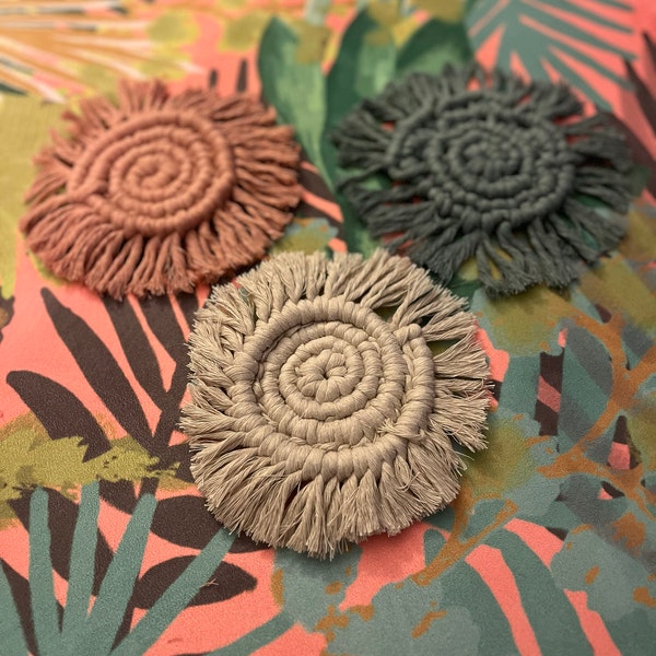 Macrame Kit - Coasters- Pink - Learn to Make Your Own Macrame Coasters ...