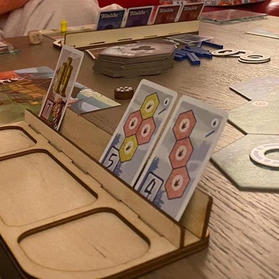 Board Game Card Holder, Tabletop Gaming Card Rail, Wooden Dashboard ...
