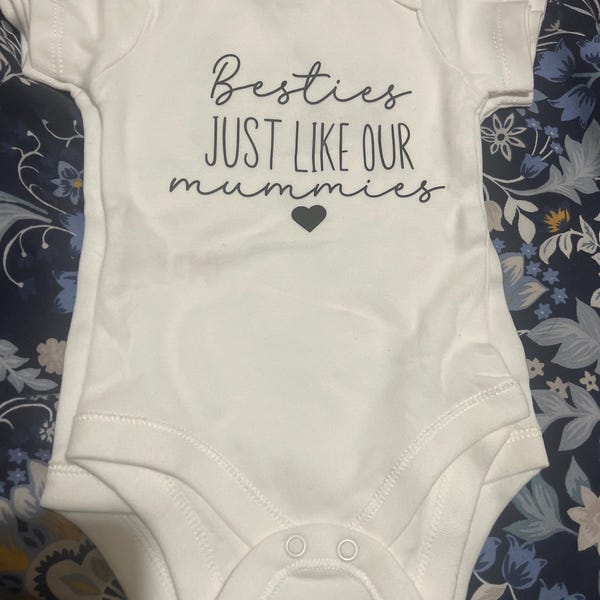 Personalised Colour in Baby Vest for Siblings. Colouring Sleepsuit ...