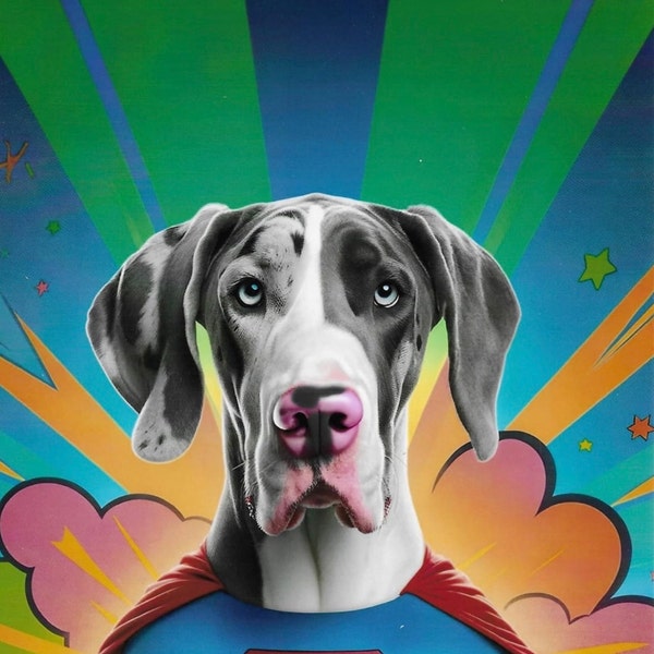 Custom Superhero Pet Portrait, * One Dog per Fee * Digital Only Comic ...