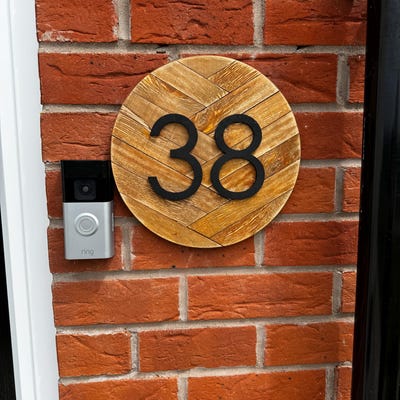 Framed House Numbers Sign Horizontal Number Vertical, Square Custom ...